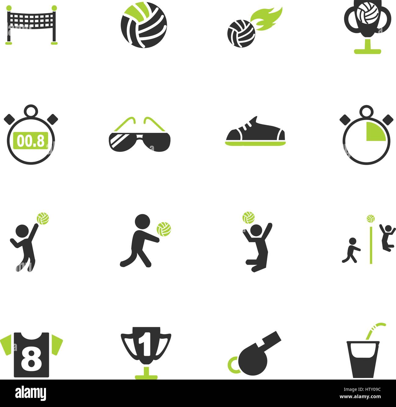 volleyball web icons for user interface design Stock Vector Image & Art ...