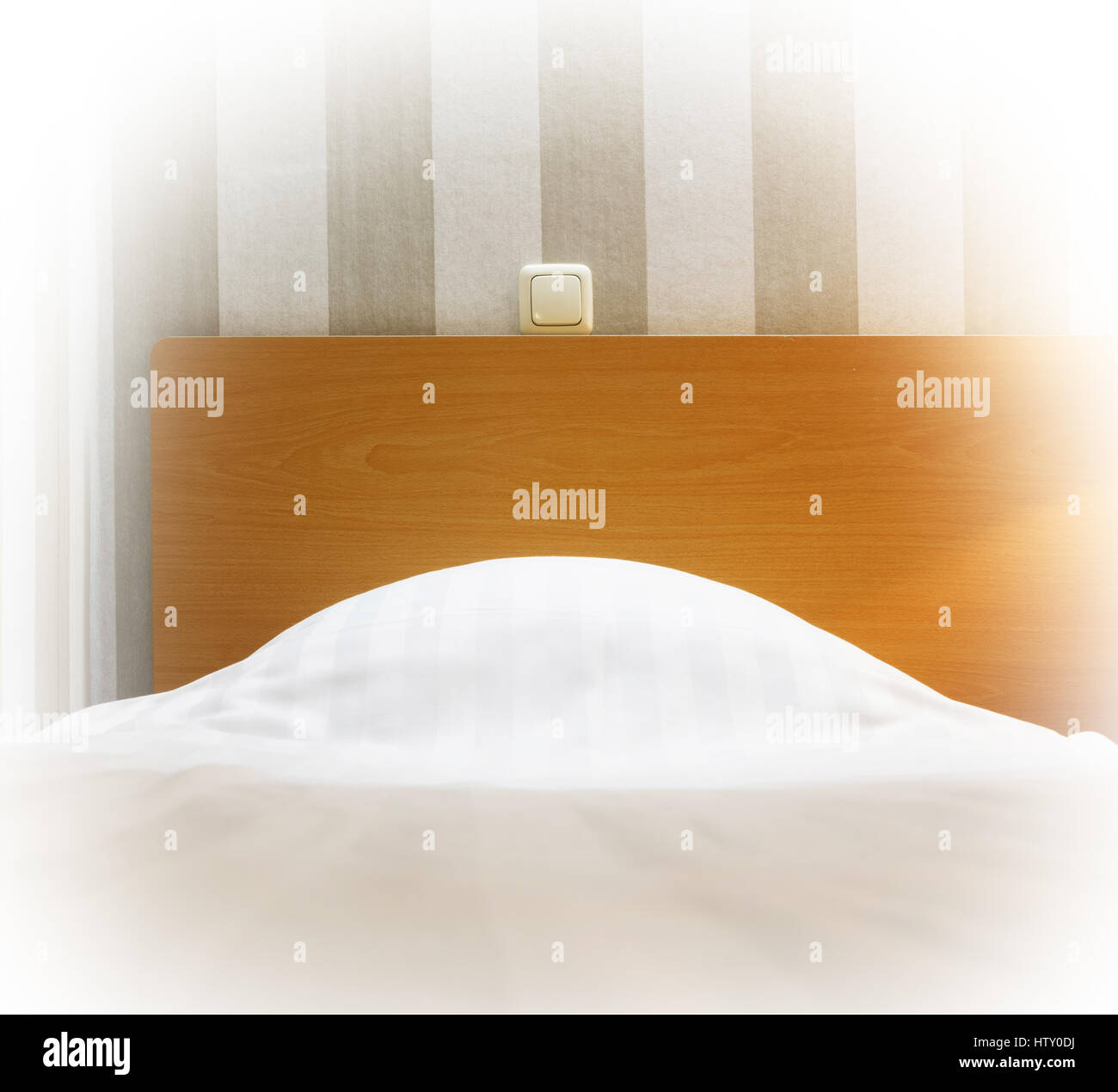 Simple small hotel room (classic), single bed Stock Photo - Alamy