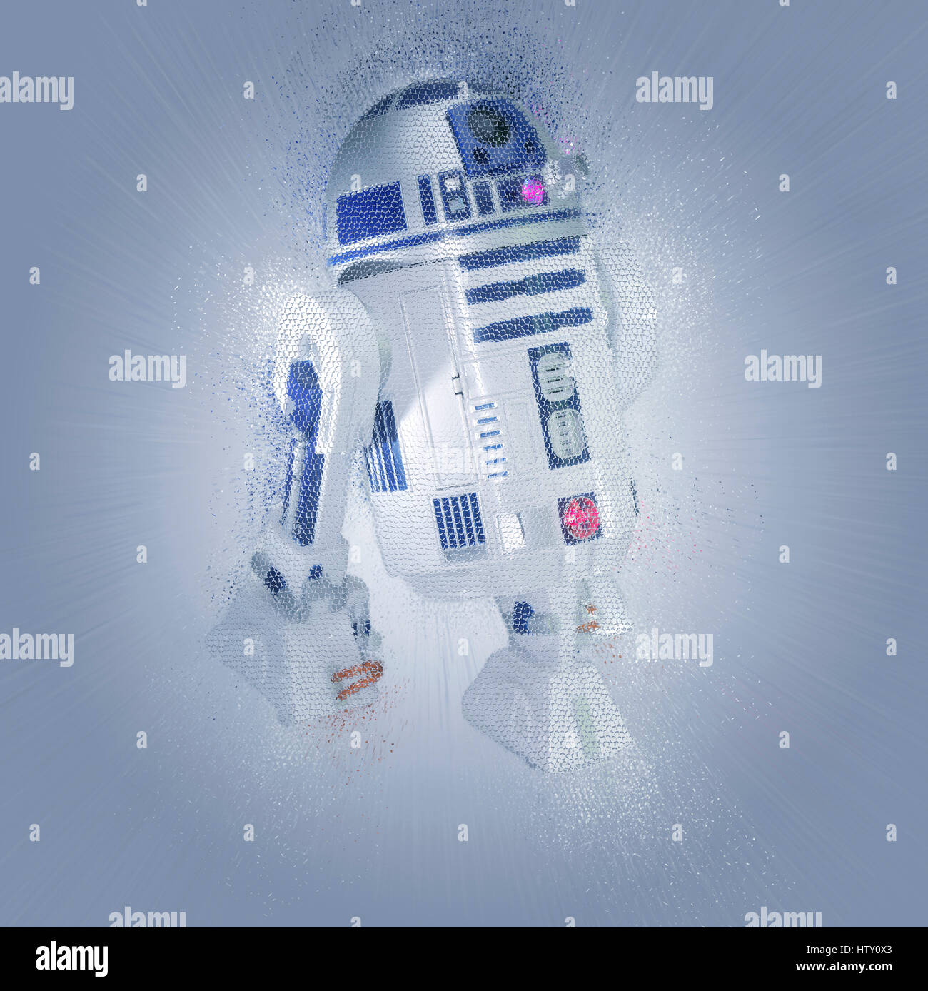 Digitally enhanced image of Star Wars R2-D2 robot Stock Photo - Alamy