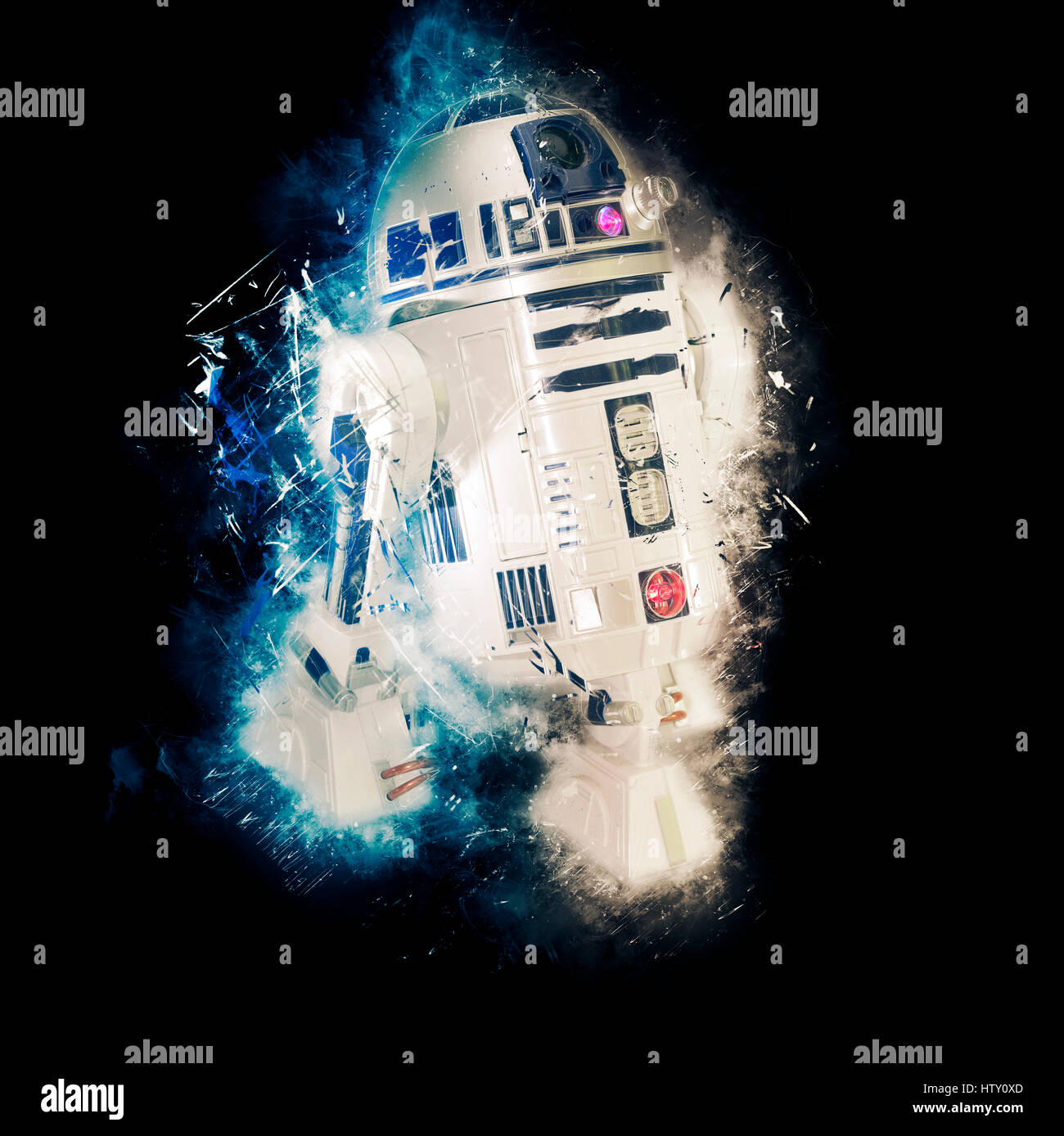 Digitally enhanced image of Star Wars R2-D2 robot Stock Photo - Alamy