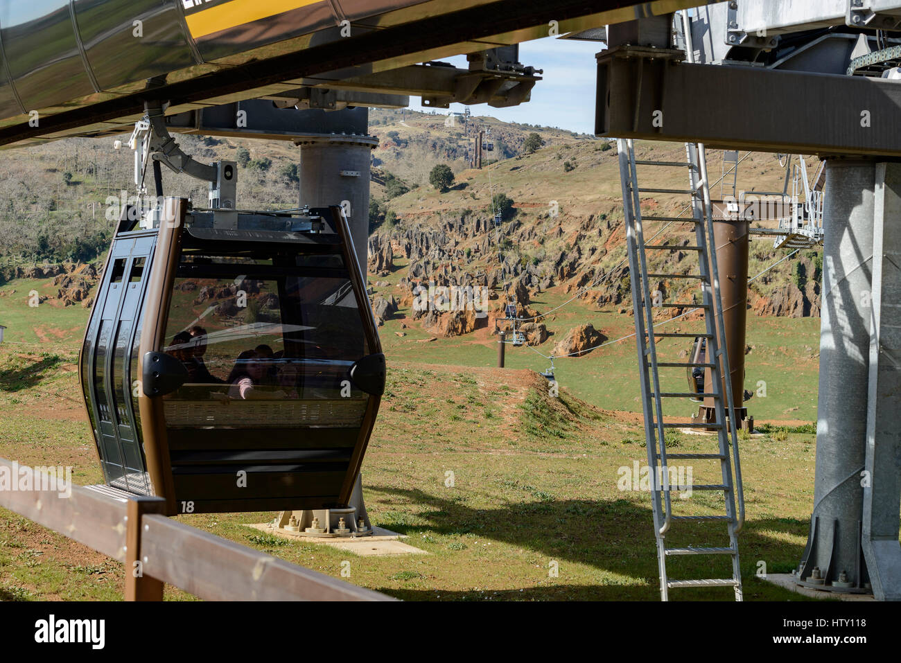 Cablecar of the Cabárceno Nature Park, cantabria, Spain, Europe Stock ...