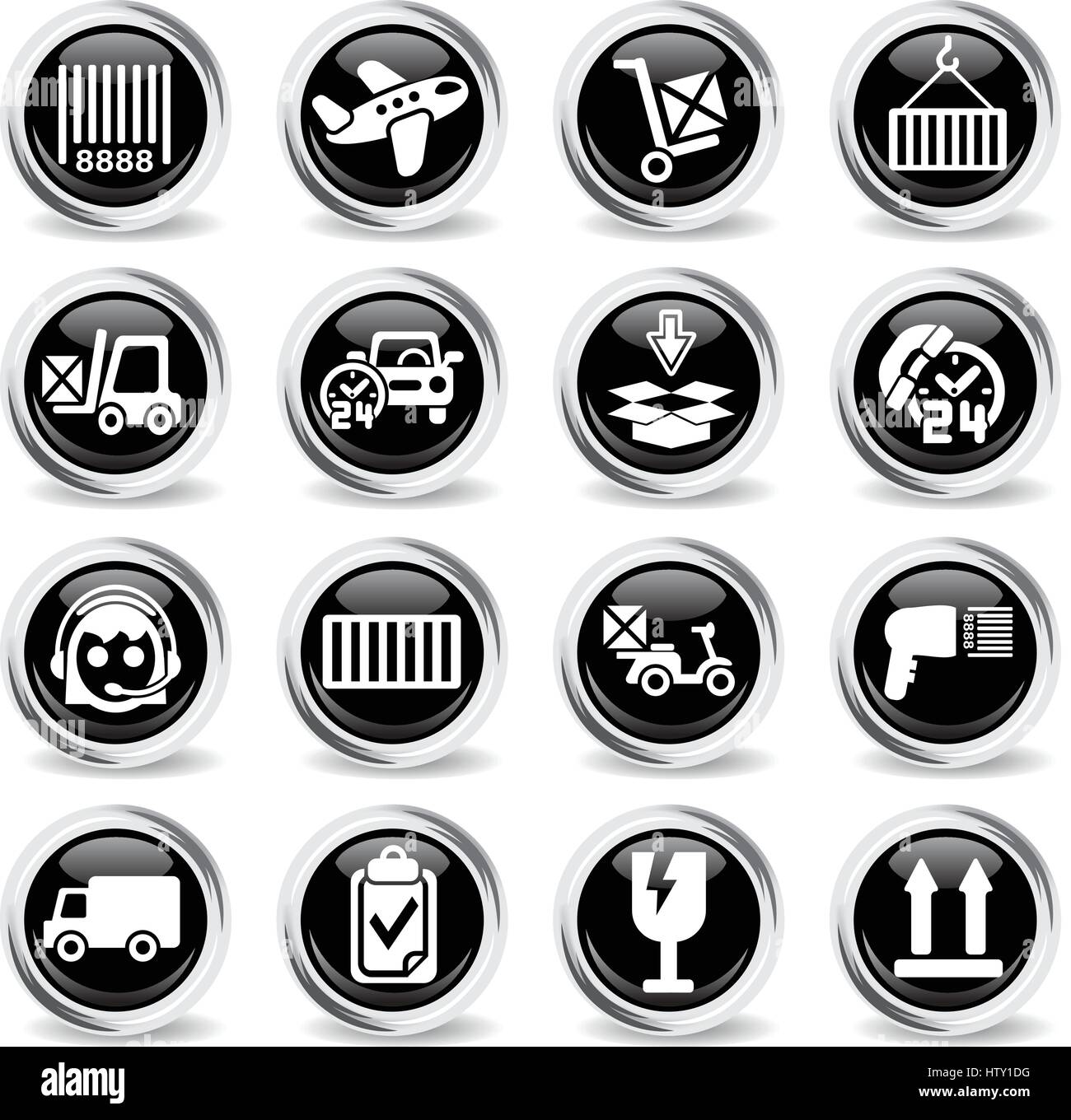delivery service web icons for user interface design Stock Vector Image ...