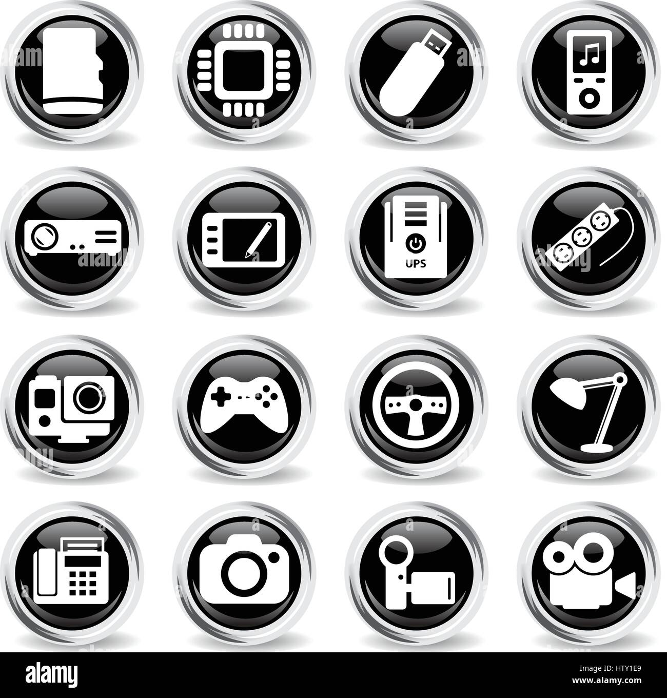 Devices simply symbols for web and user interface Stock Vector Image ...
