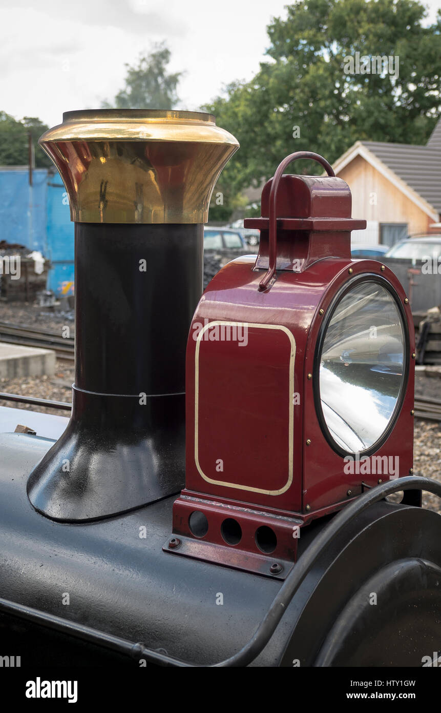 A massive headlamp on the front of a Bure Valley Railway steam ...