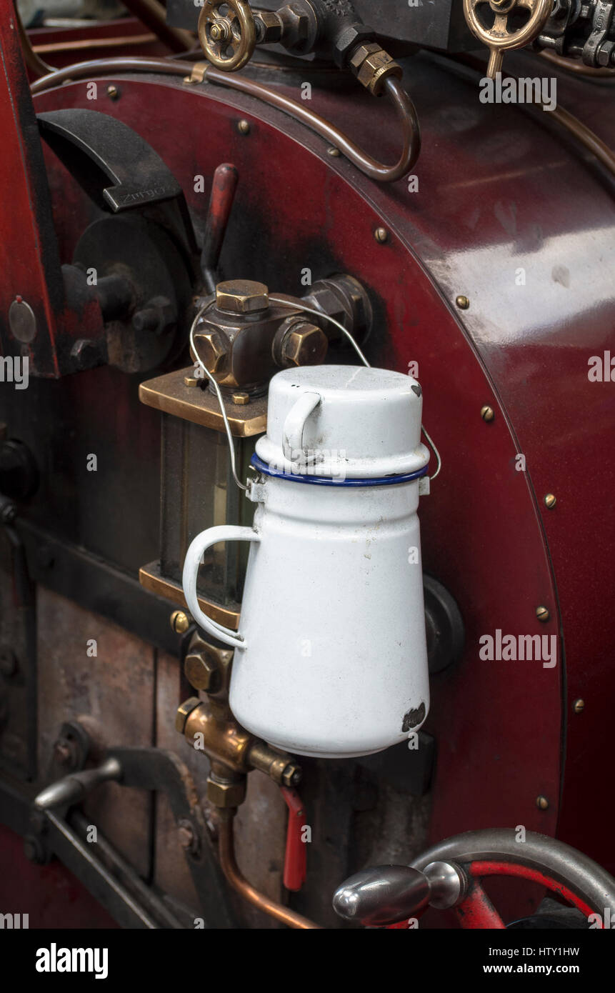 Hot tea available in the Billy Can on the footplate of a Bure Valley ...