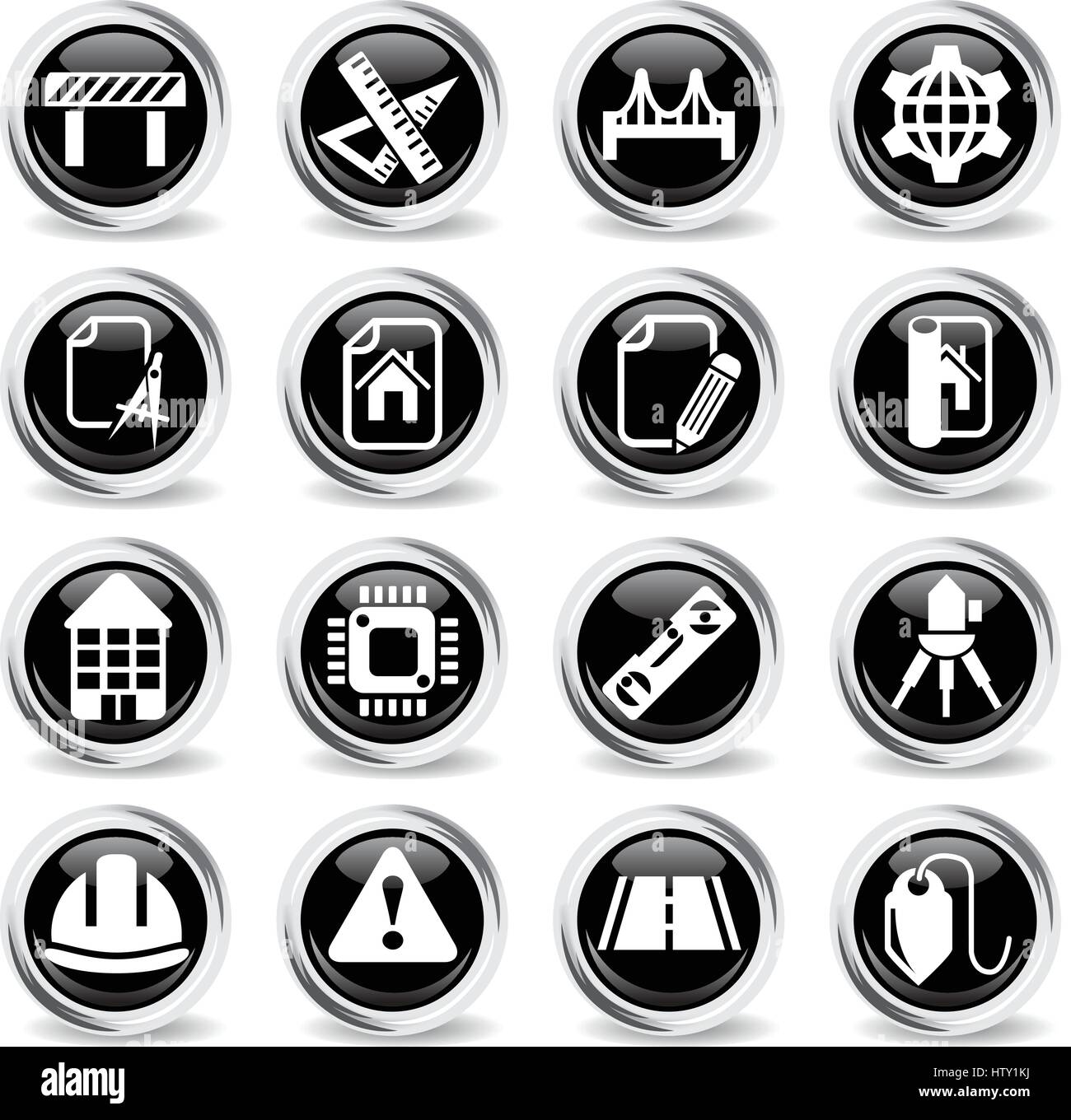 engineering web icons for user interface design Stock Vector Image ...