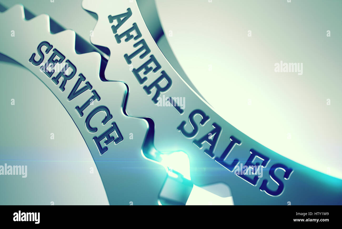 After-Sales Service - Text on the Mechanism of Metal Gears. 3D Stock ...