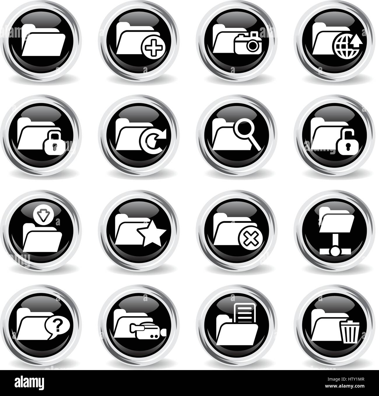 folder web icons for user interface design Stock Vector Image & Art - Alamy