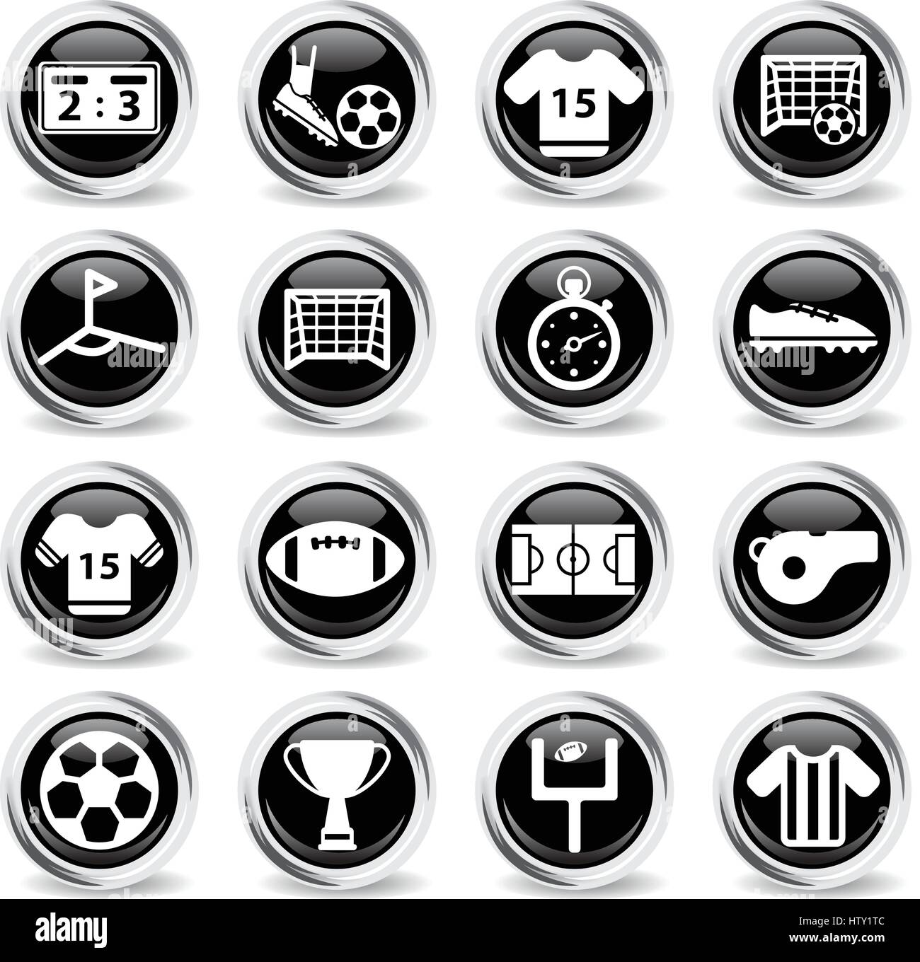 Football simply symbol for web icons and user interface Stock Vector ...