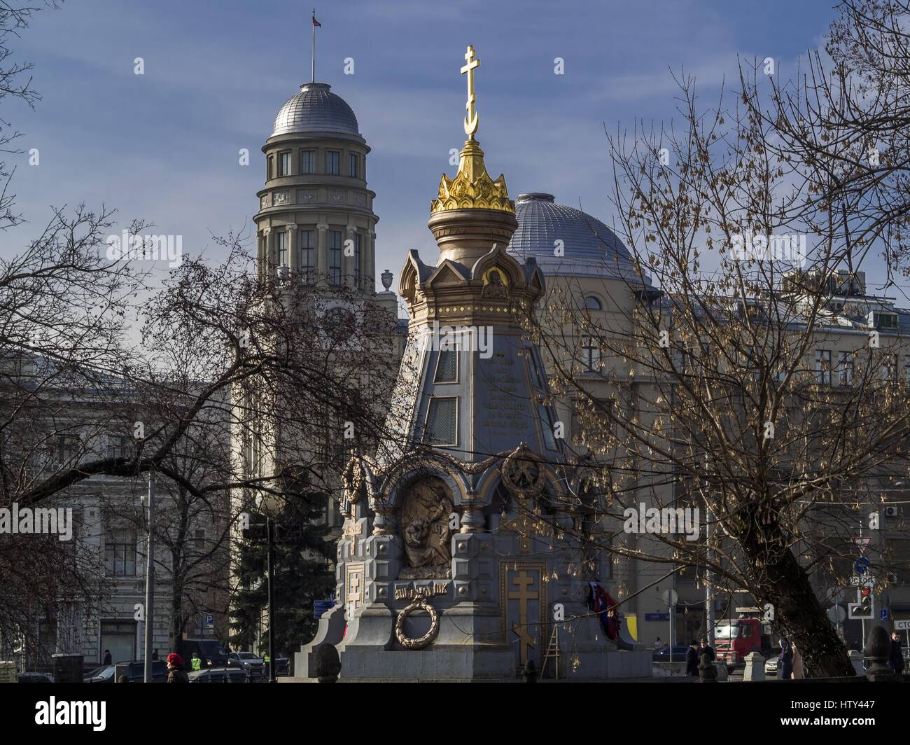 Russia, Moscow. Kitay-gorod area. The Plevna Chapel Stock Photo - Alamy
