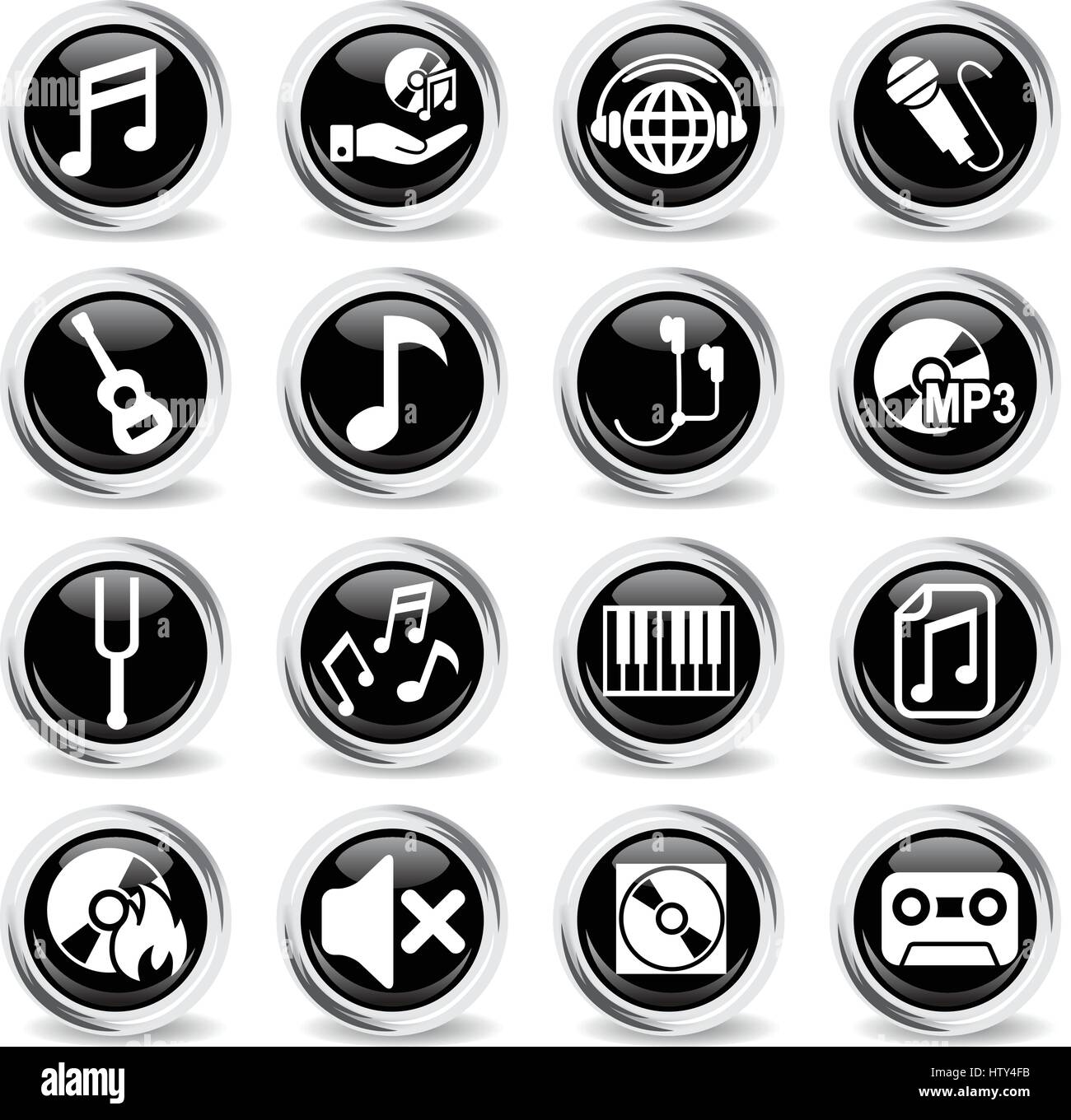 music web icons for user interface design Stock Vector Image & Art - Alamy