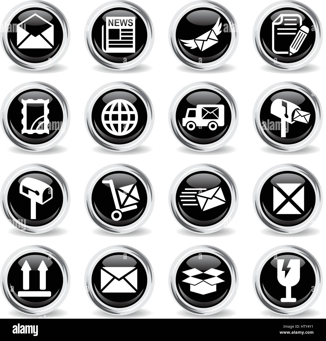 post service web icons for user interface design Stock Vector Image ...