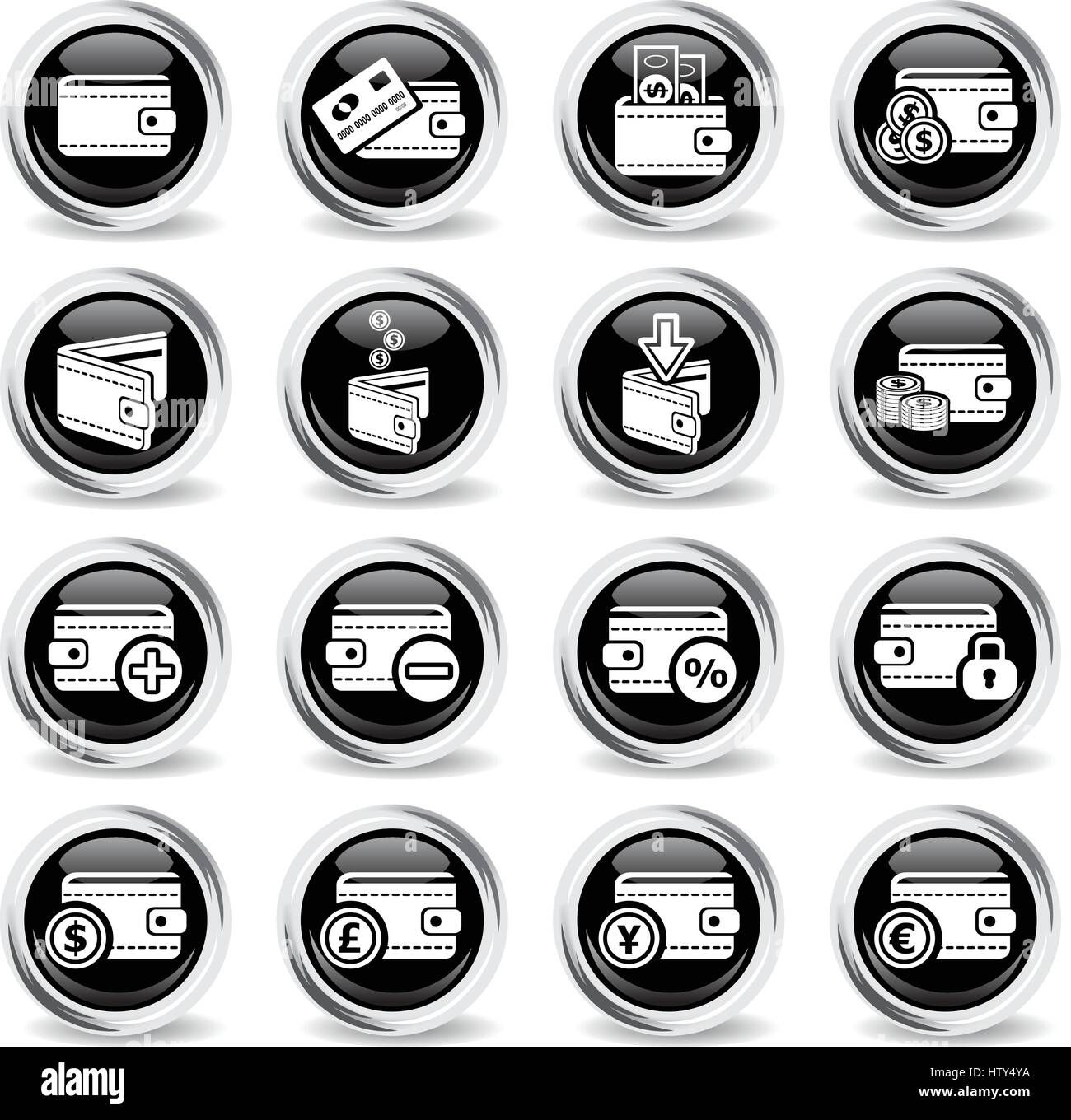 set of money icons for web and user interface Stock Vector Image & Art ...