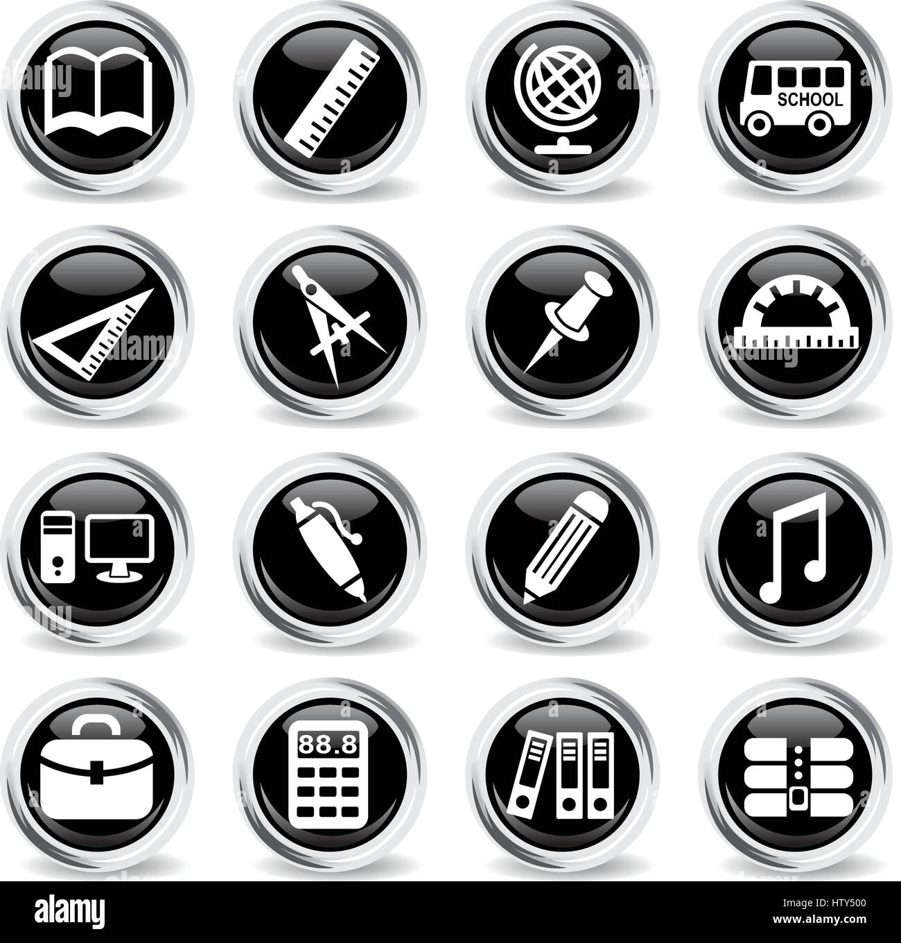 school web icons for user interface design Stock Vector Image & Art - Alamy
