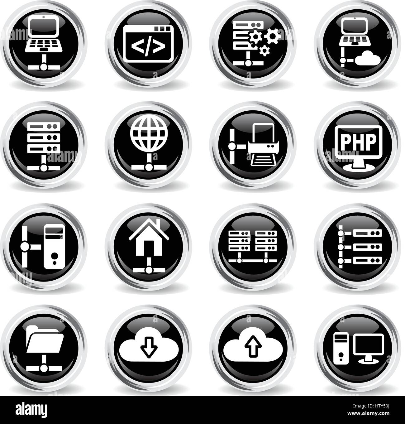 server web icons for user interface design Stock Vector Image & Art - Alamy