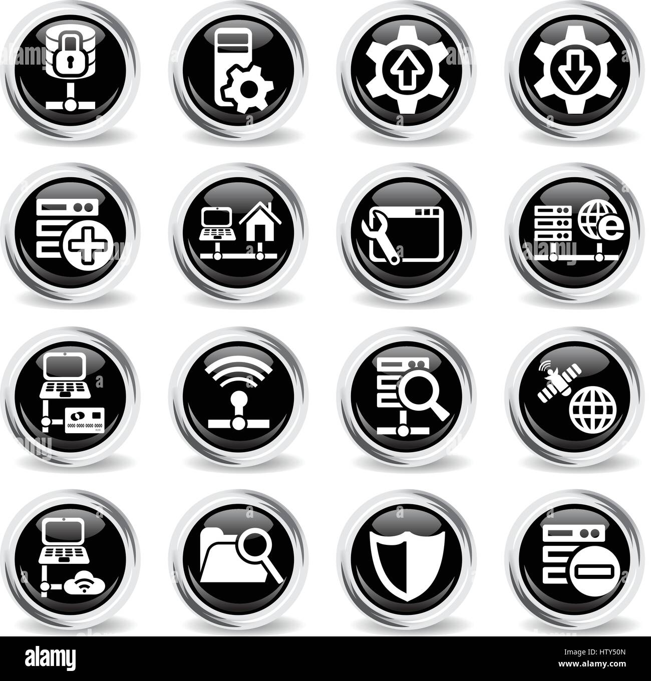 server web icons for user interface design Stock Vector Image & Art - Alamy