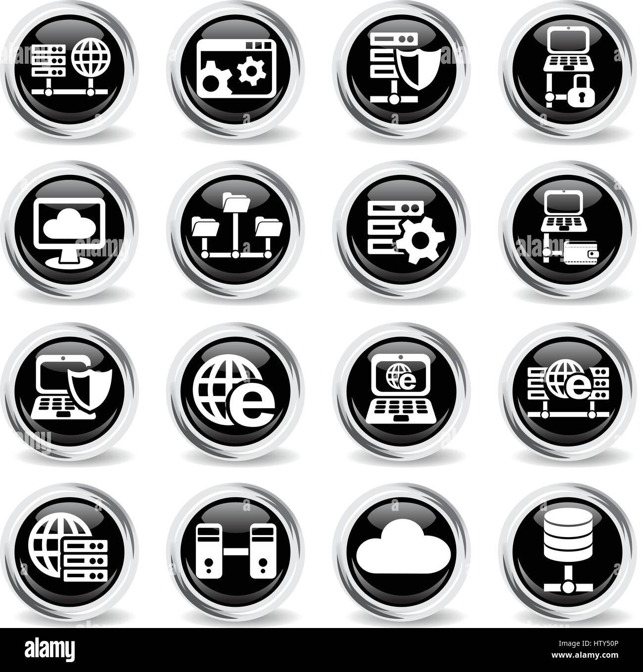 server web icons for user interface design Stock Vector Image & Art - Alamy
