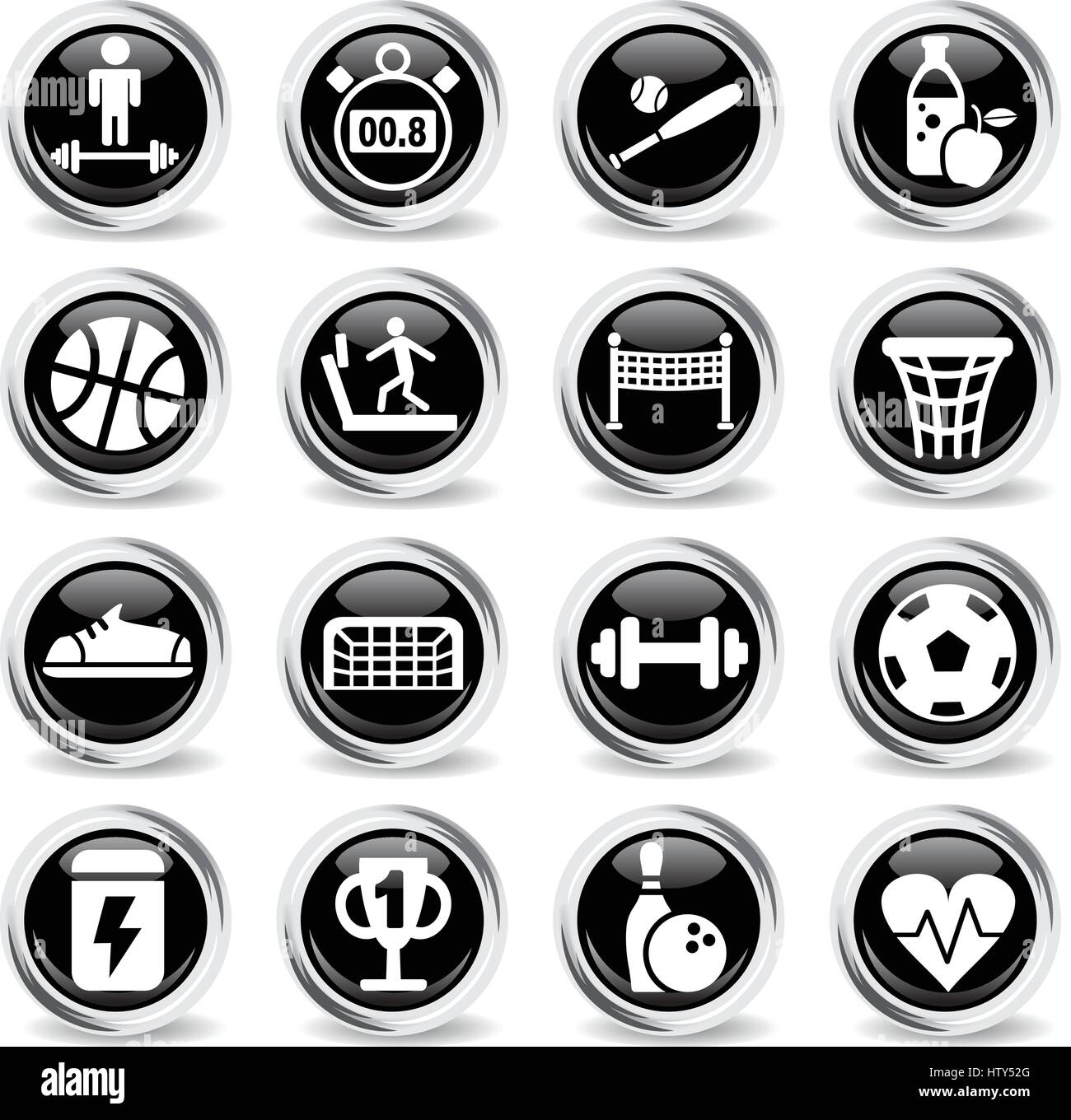 sport web icons for user interface design Stock Vector Image & Art - Alamy