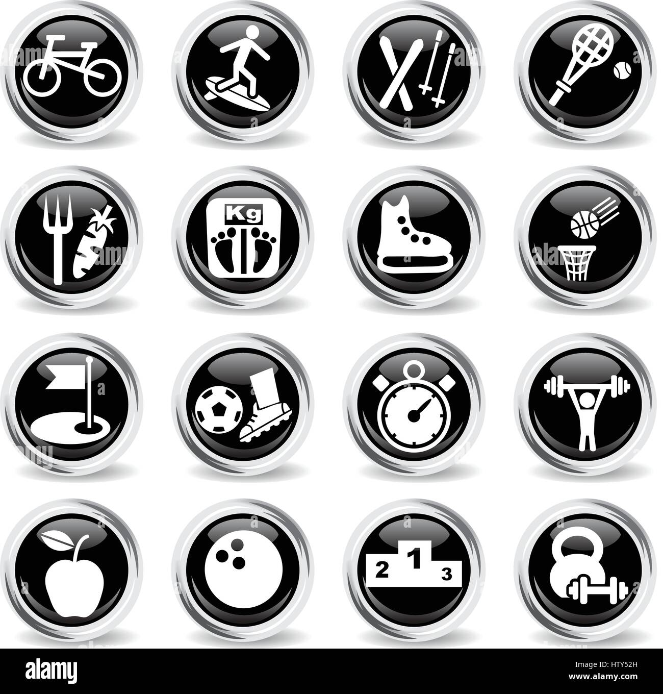 sport web icons for user interface design Stock Vector Image & Art - Alamy