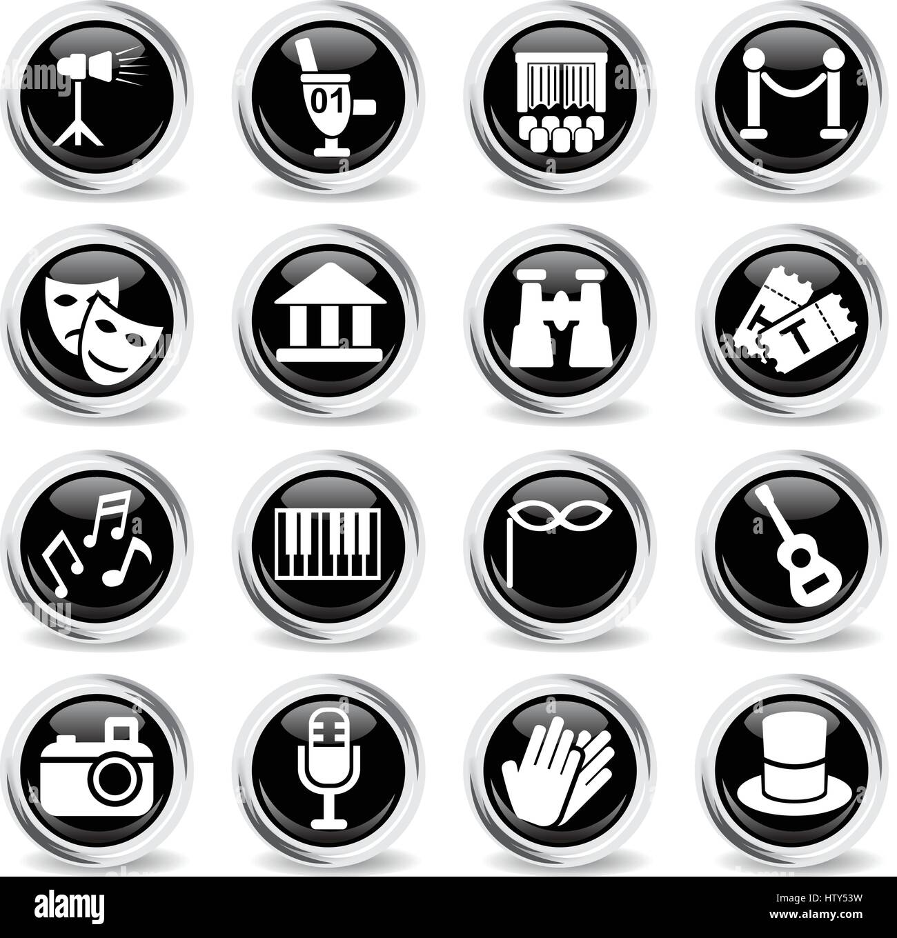 theater web icons for user interface design Stock Vector Image & Art ...