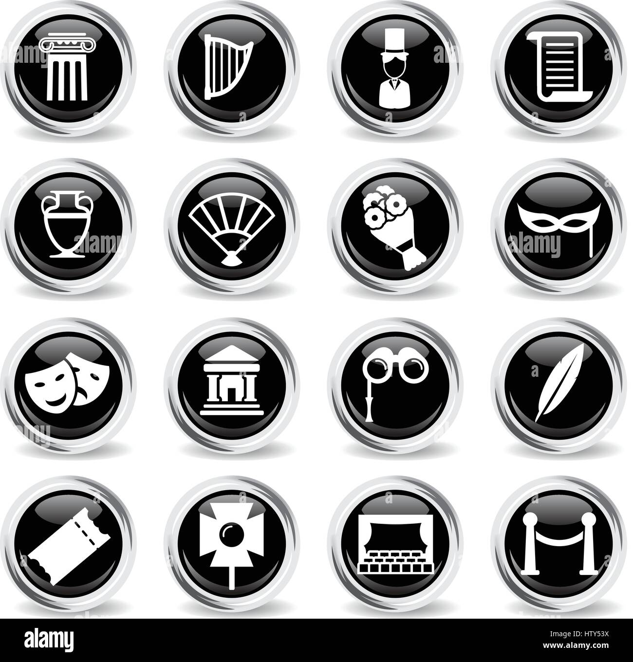 Theatre simply symbols for web and user interface Stock Vector Image ...