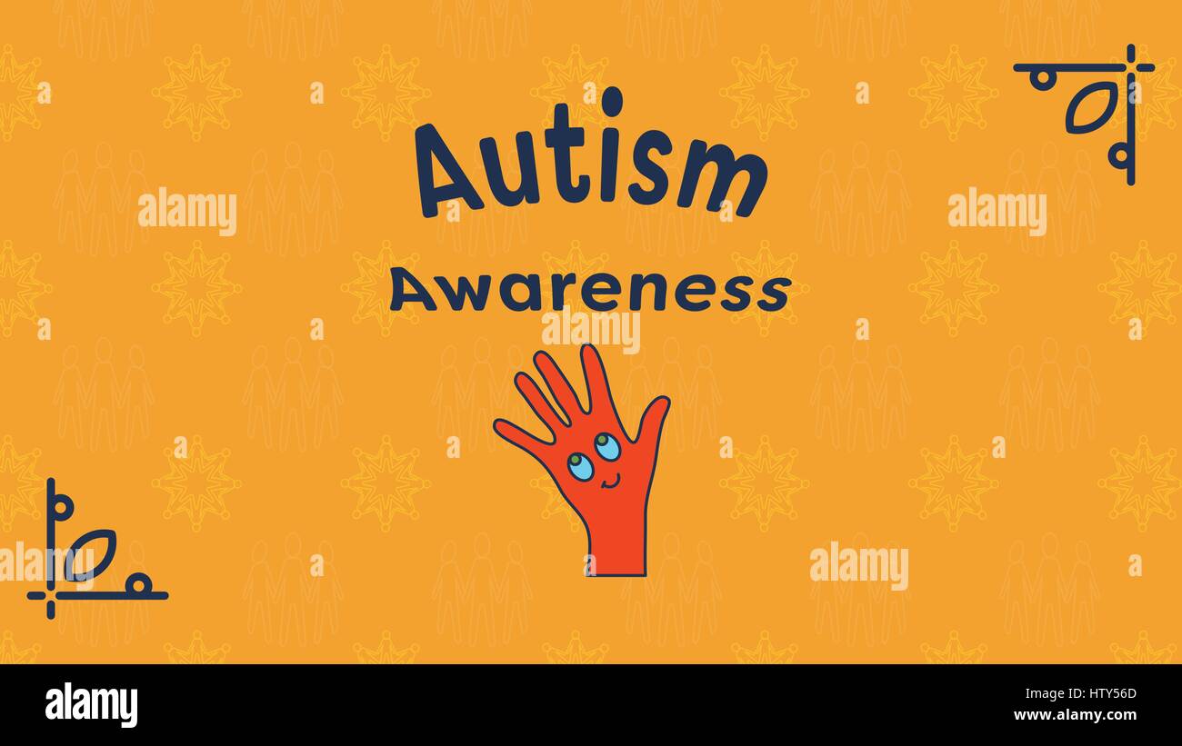 Vector of greeting card with autism awareness message Stock Vector ...