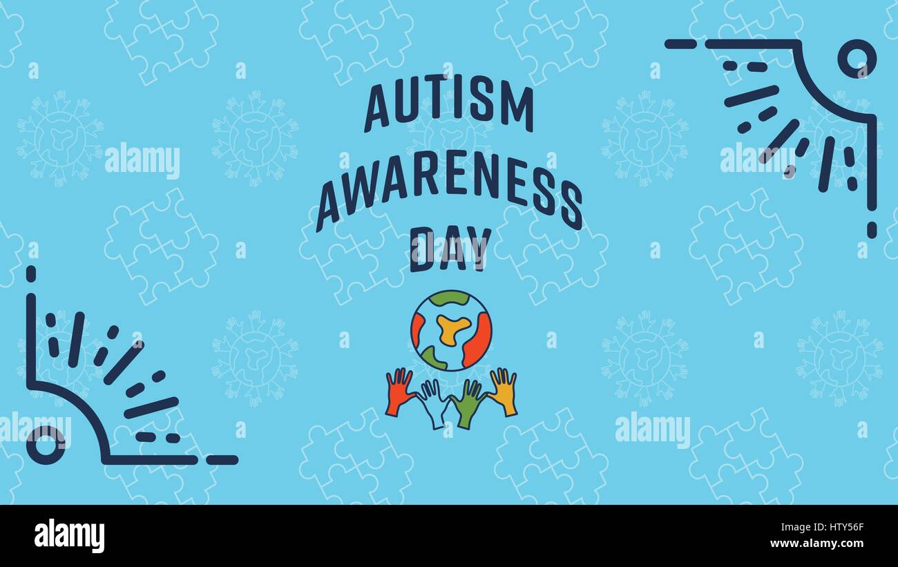Vector of greeting card with autism awareness day message Stock Vector ...