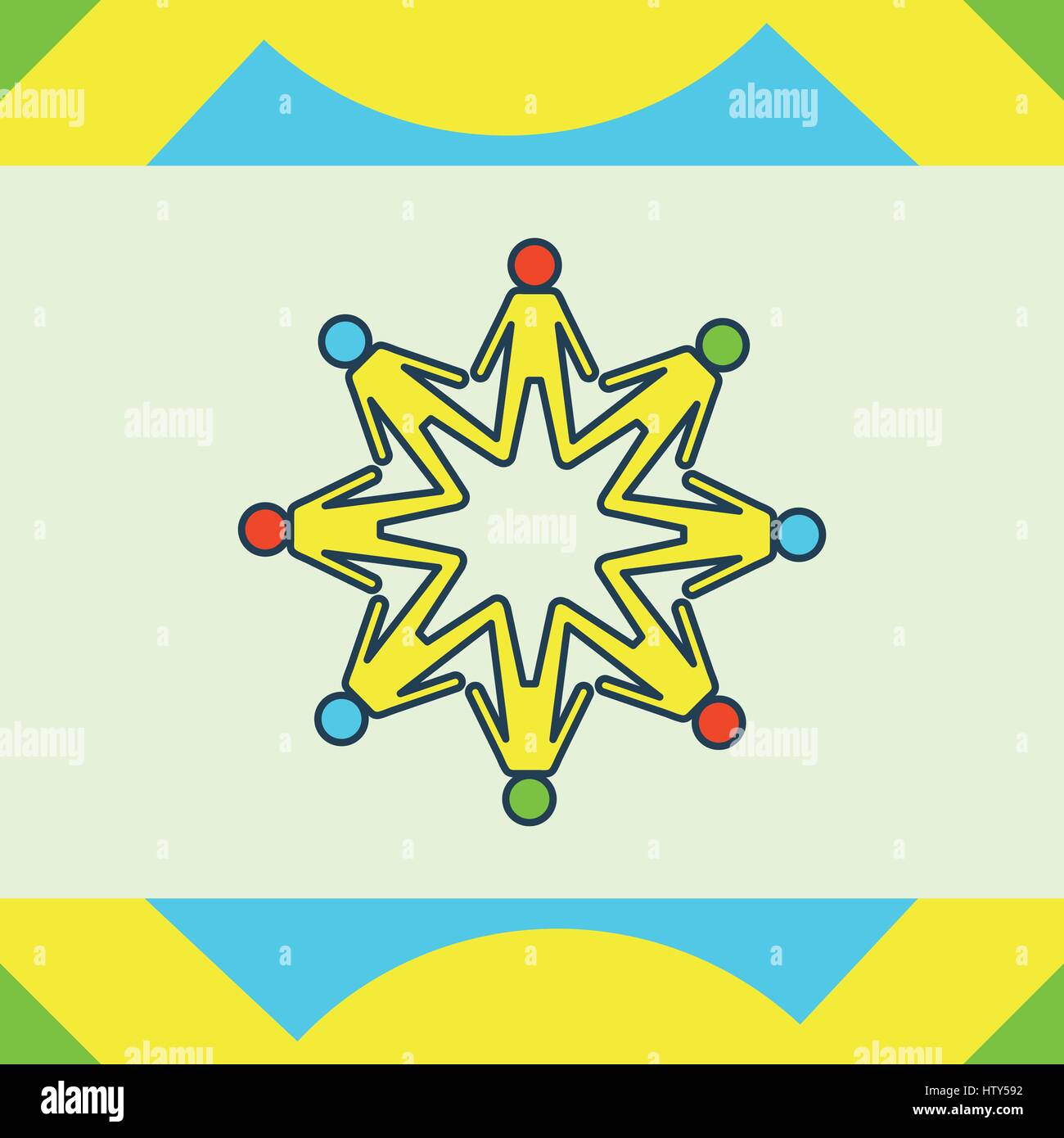 Vector of greeting card with autism unity symbol Stock Vector Image ...