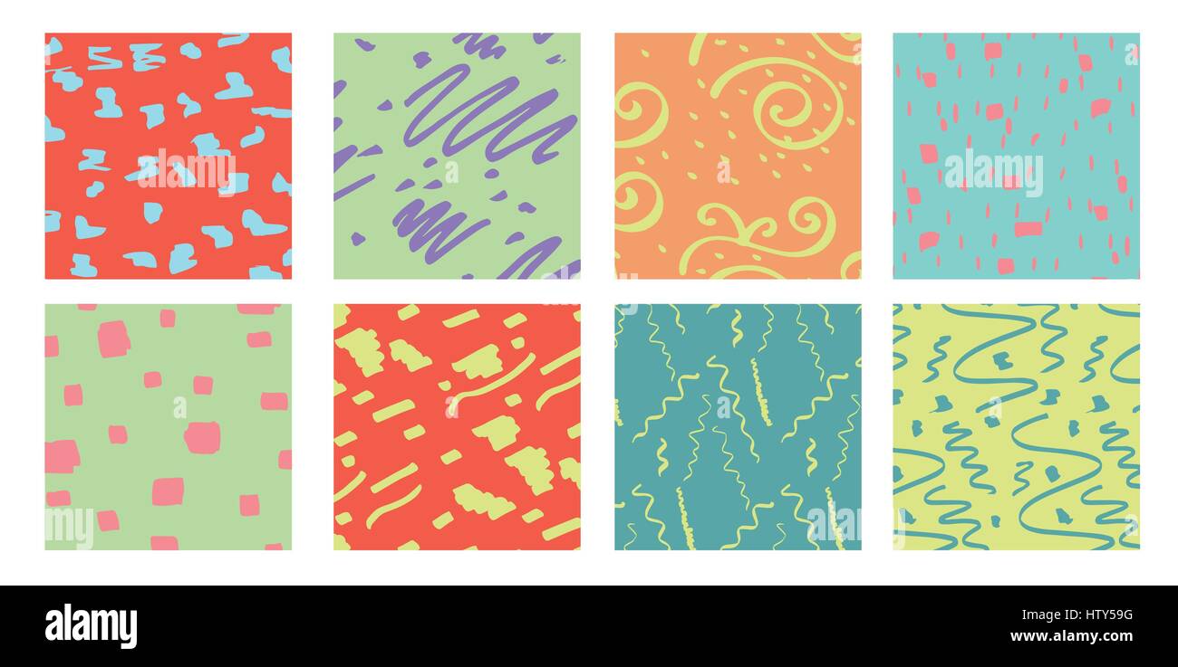Vector icon set for fabric pattern against white background Stock ...