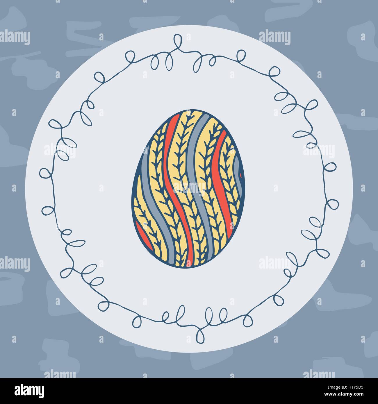 Vector of greeting card with easter egg symbol Stock Vector Image & Art ...
