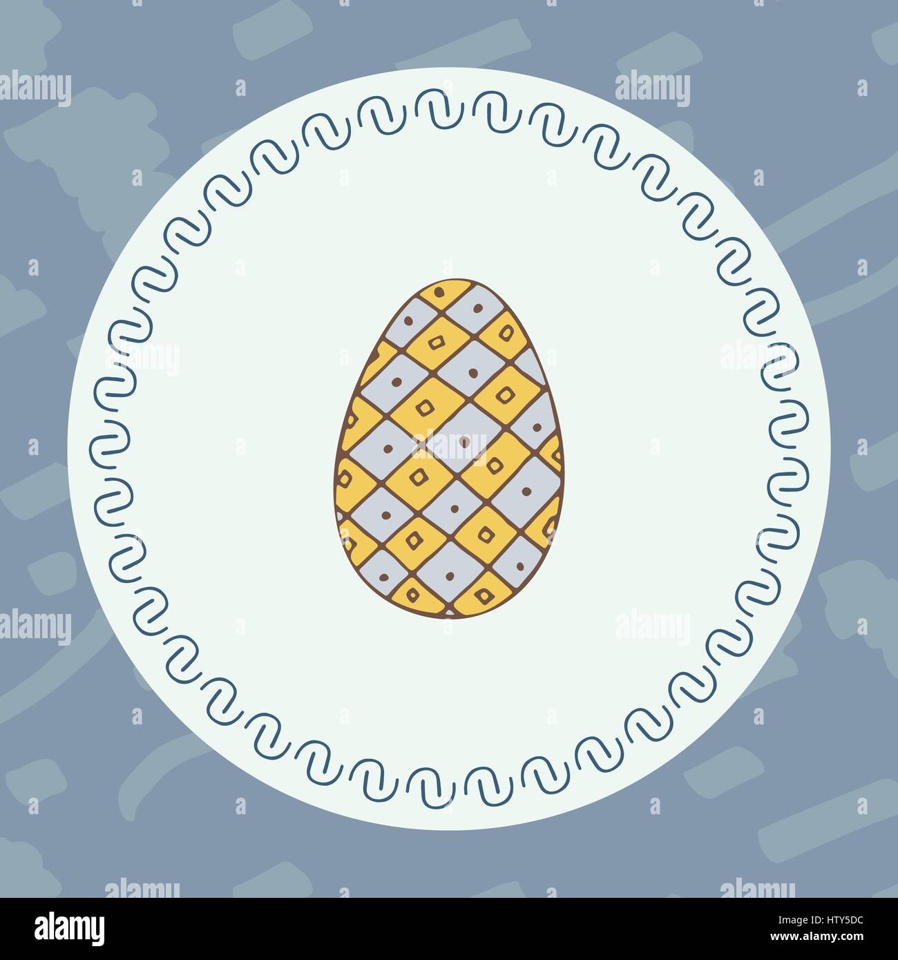 Vector of greeting card with easter egg symbol Stock Vector Image & Art ...