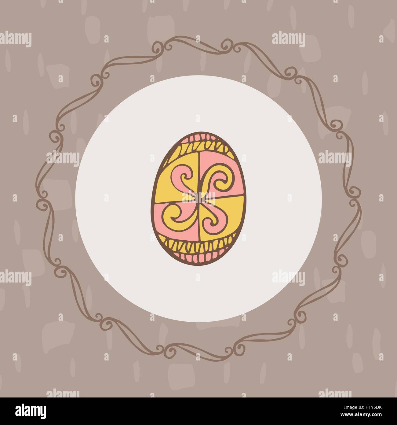 Vector of greeting card with easter egg symbol Stock Vector Image & Art ...
