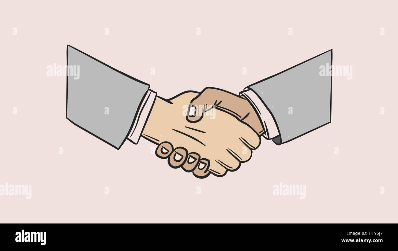 Vector icon of business partnership against pink background Stock ...