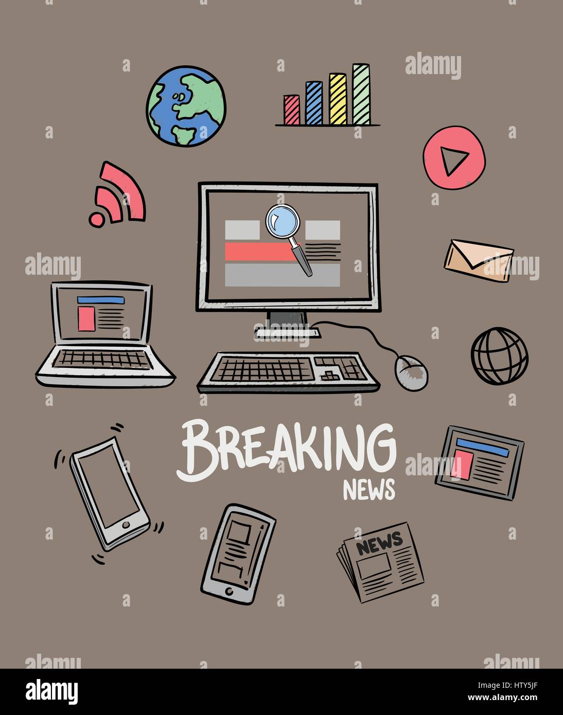 Busy news Stock Vector Images - Alamy