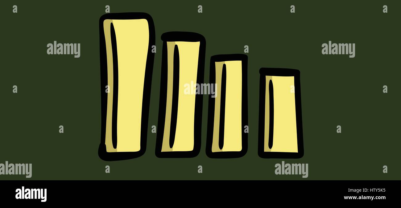 Vector icon of bar graph against green background Stock Vector Image ...