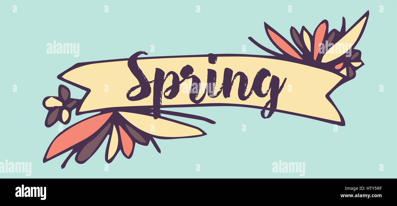 Vector of greeting card with spring message Stock Vector Image & Art ...