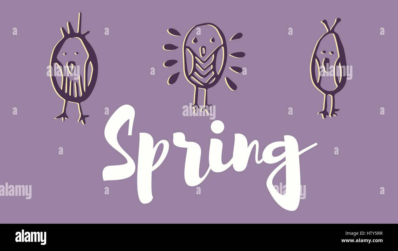 Vector of greeting card with spring message Stock Vector Image & Art ...