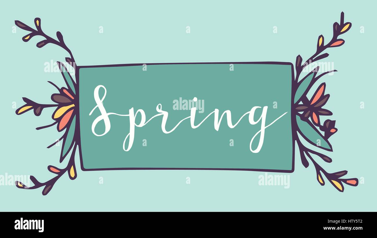 Vector of greeting card with spring message Stock Vector Image & Art ...