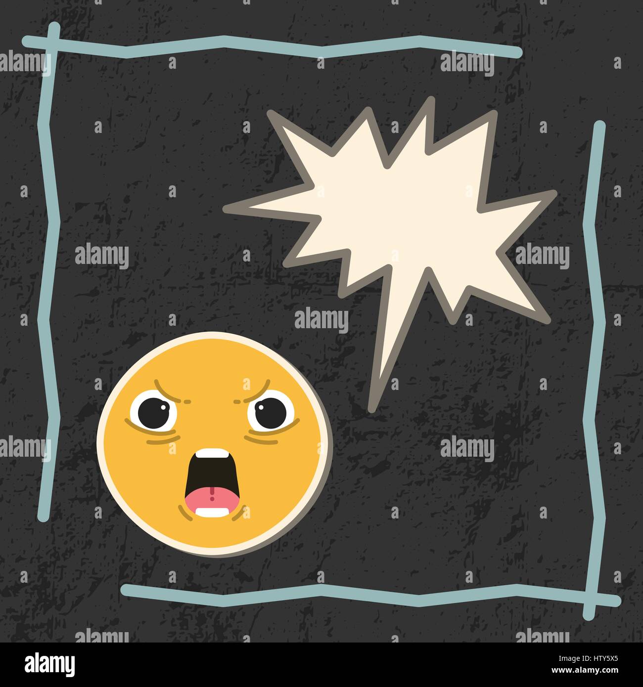 Vector of card with angry emoji Stock Vector Image & Art - Alamy