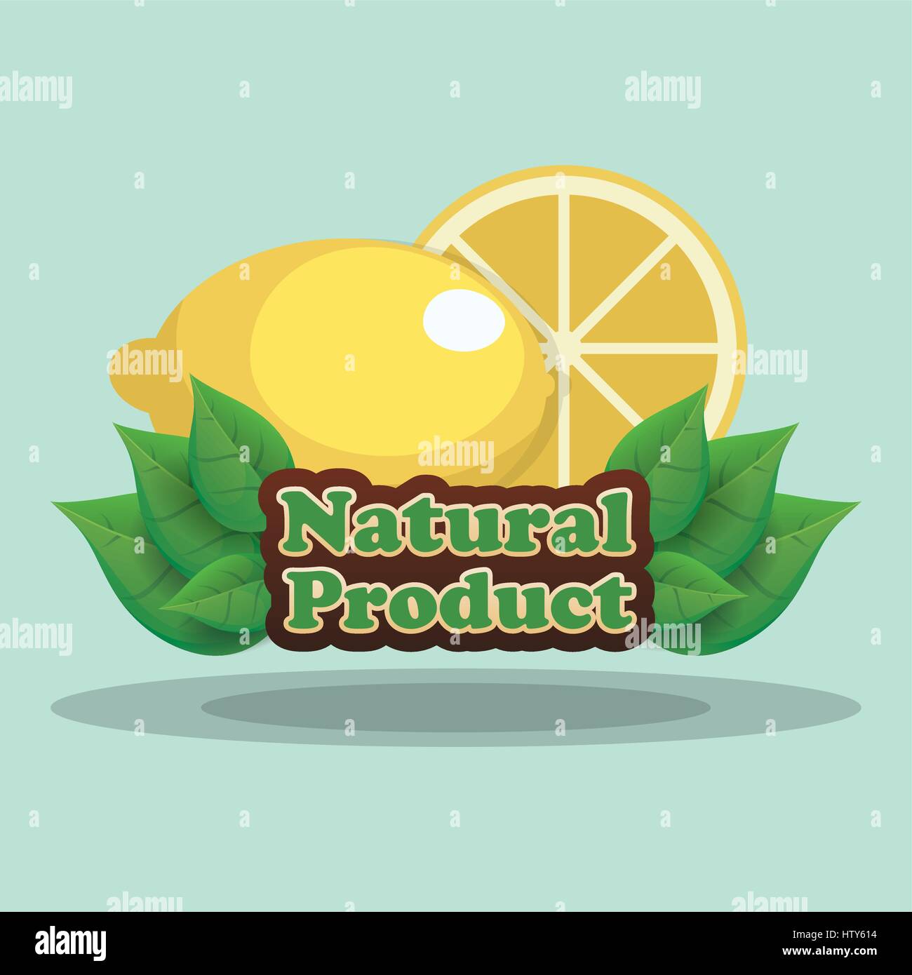lemon natural product label Stock Vector Image & Art - Alamy