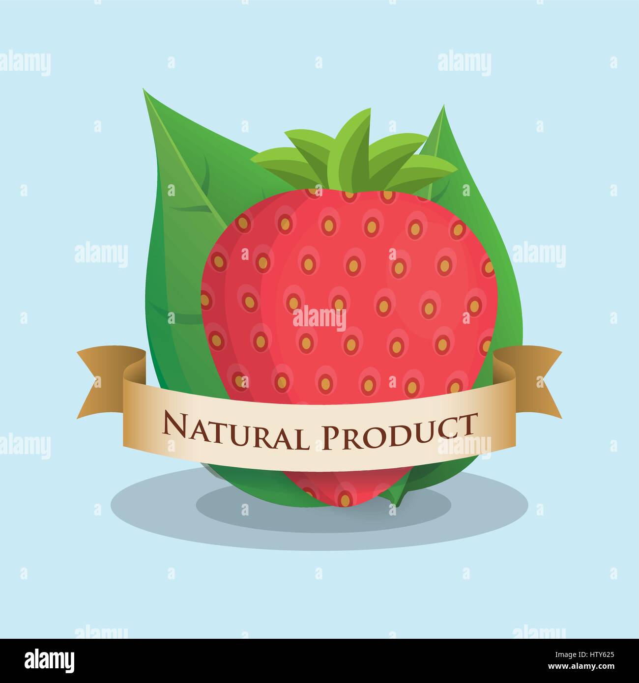 strawberry natural product ribbon design Stock Vector Image & Art - Alamy