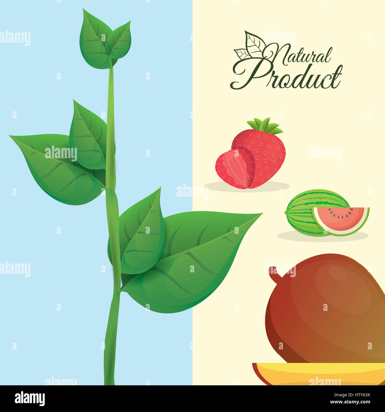 natural product fruit poster Stock Vector Image & Art - Alamy