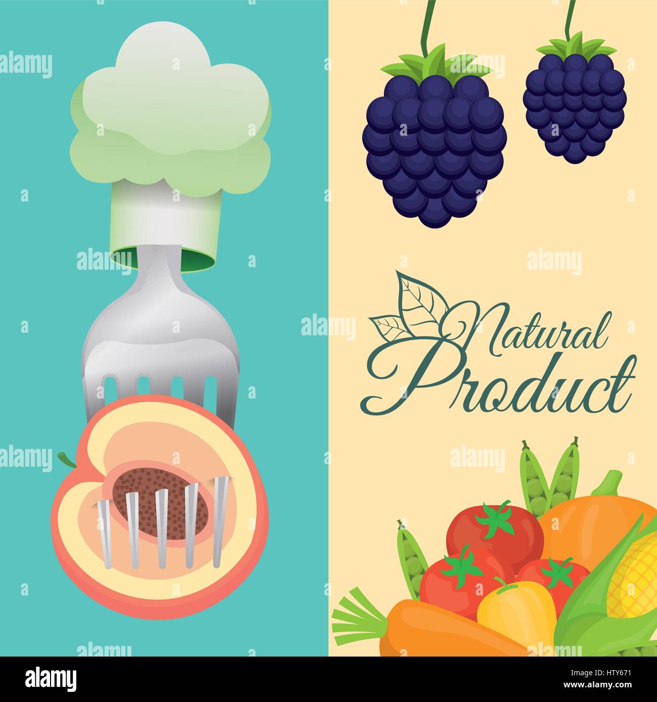 food healthy natural product poster Stock Vector Image & Art - Alamy
