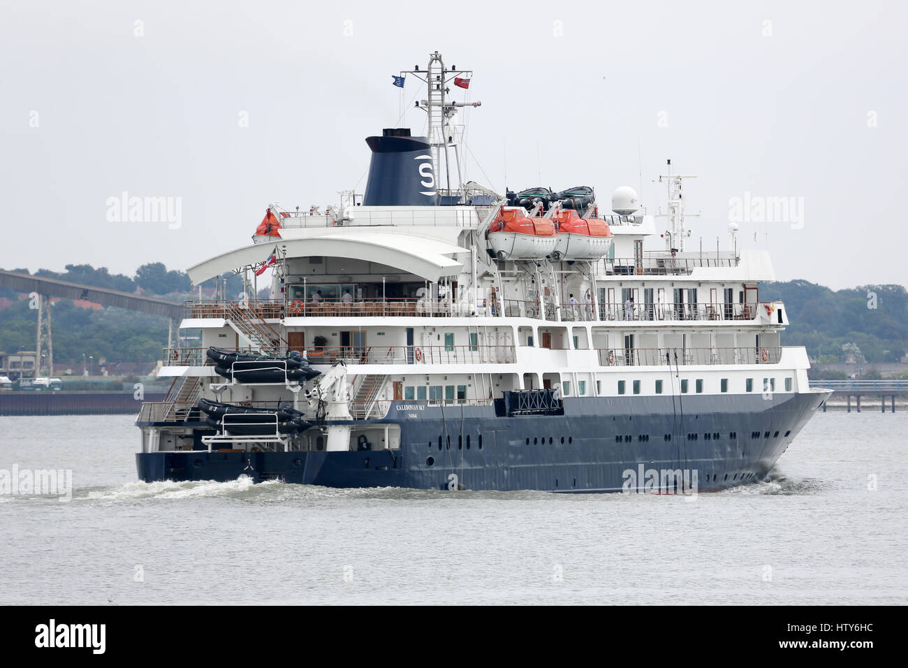 Cruise ship Caledonian Sky on the River Thames in 2012 Stock Photo - Alamy
