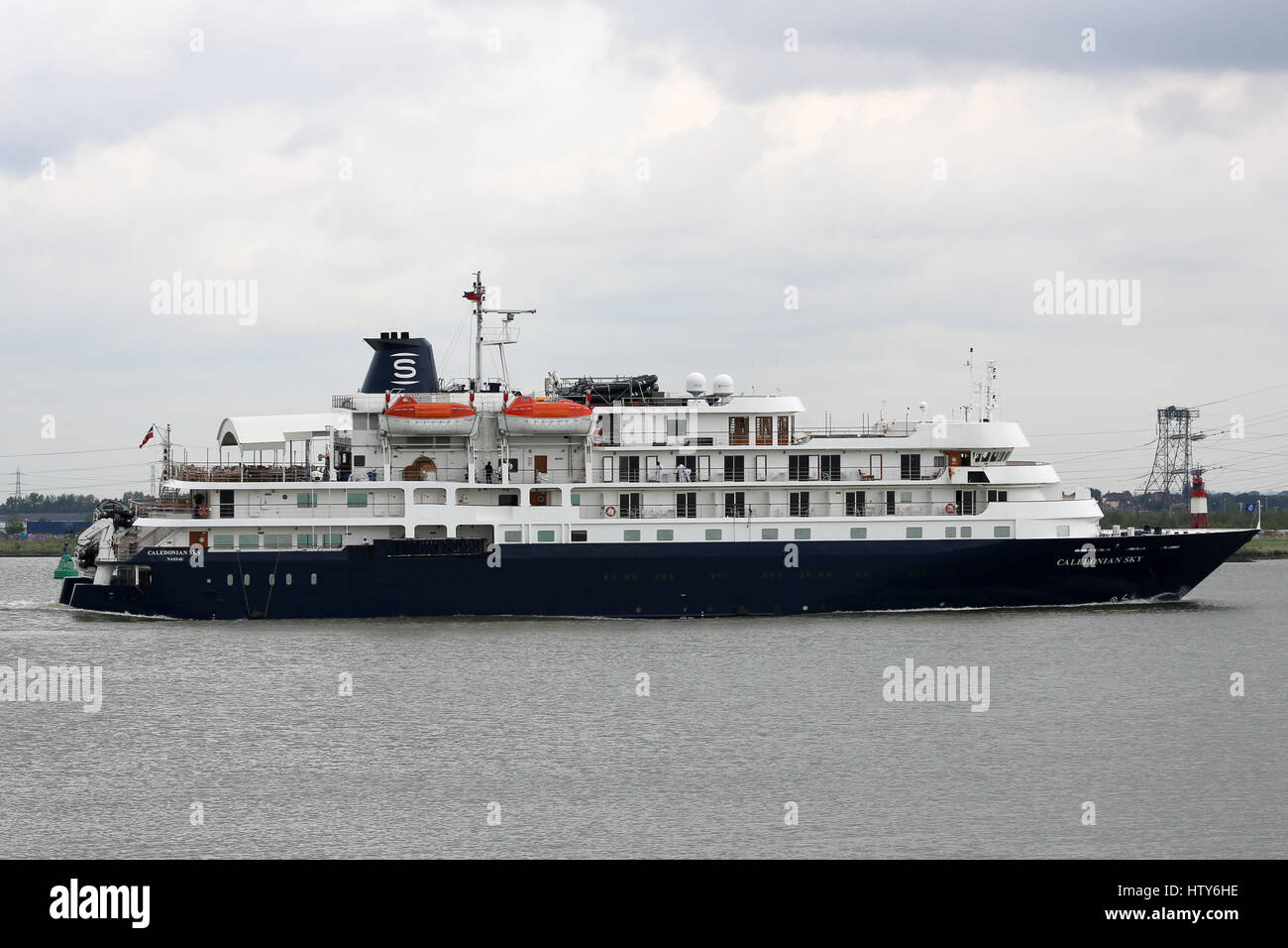 Cruise ship Caledonian Sky on the River Thames in 2012 Stock Photo - Alamy