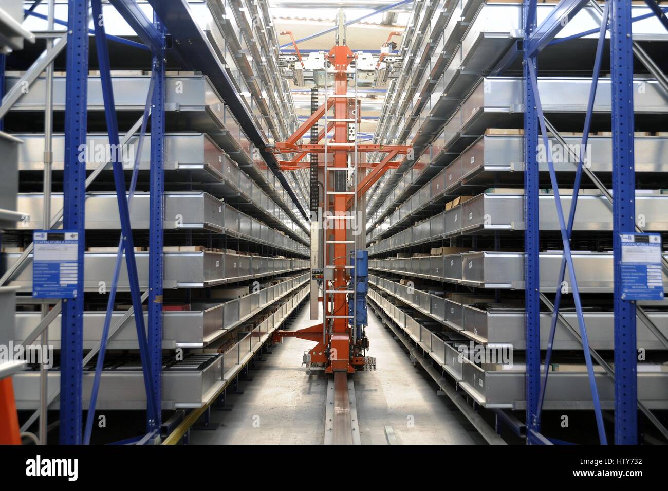 Automated central archive of the Milan Municipality (Italy Stock Photo ...