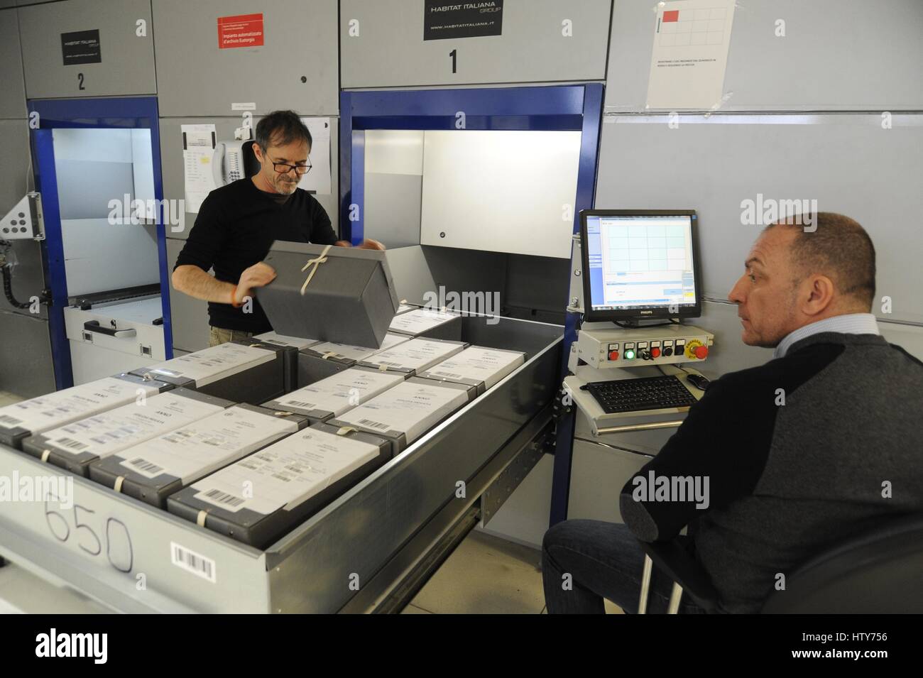 The central archive of Milan Municipality (Italy Stock Photo - Alamy