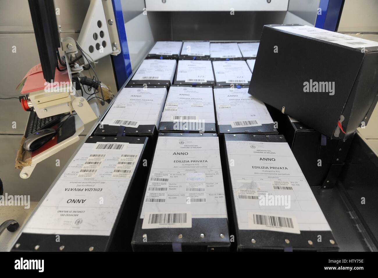 The central archive of Milan Municipality (Italy Stock Photo - Alamy