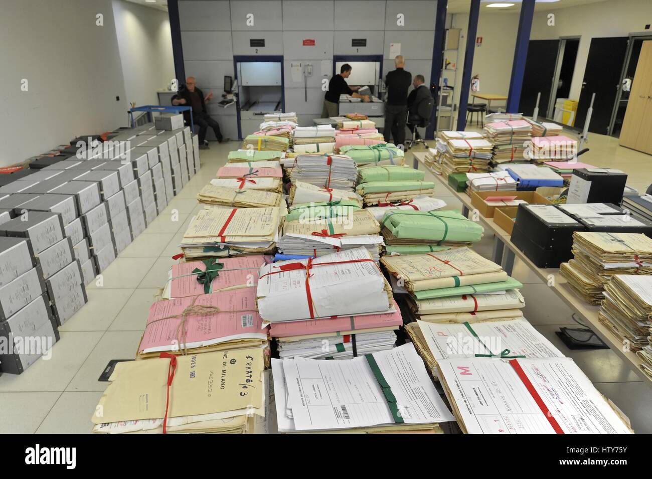 The central archive of Milan Municipality (Italy Stock Photo - Alamy