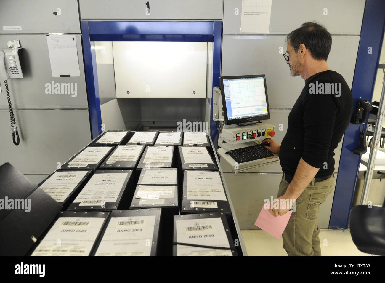 The central archive of Milan Municipality (Italy Stock Photo - Alamy